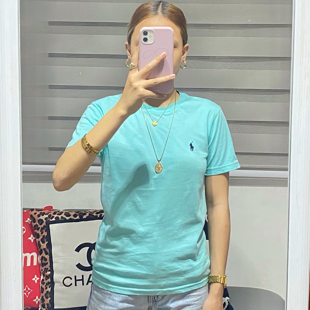 auth ralph lauren tiffany blue shirt, Men's Fashion, Tops & Sets ...