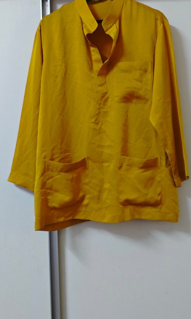 Baju melayu kuning castard, Men's Fashion, Muslim Wear, Baju Melayu on ...