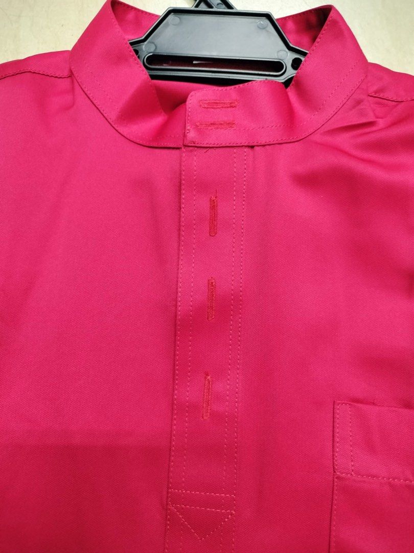 BAJU MELAYU SET MERAH / RASPBERRY RED BAJU RAYA SET, Men's Fashion ...