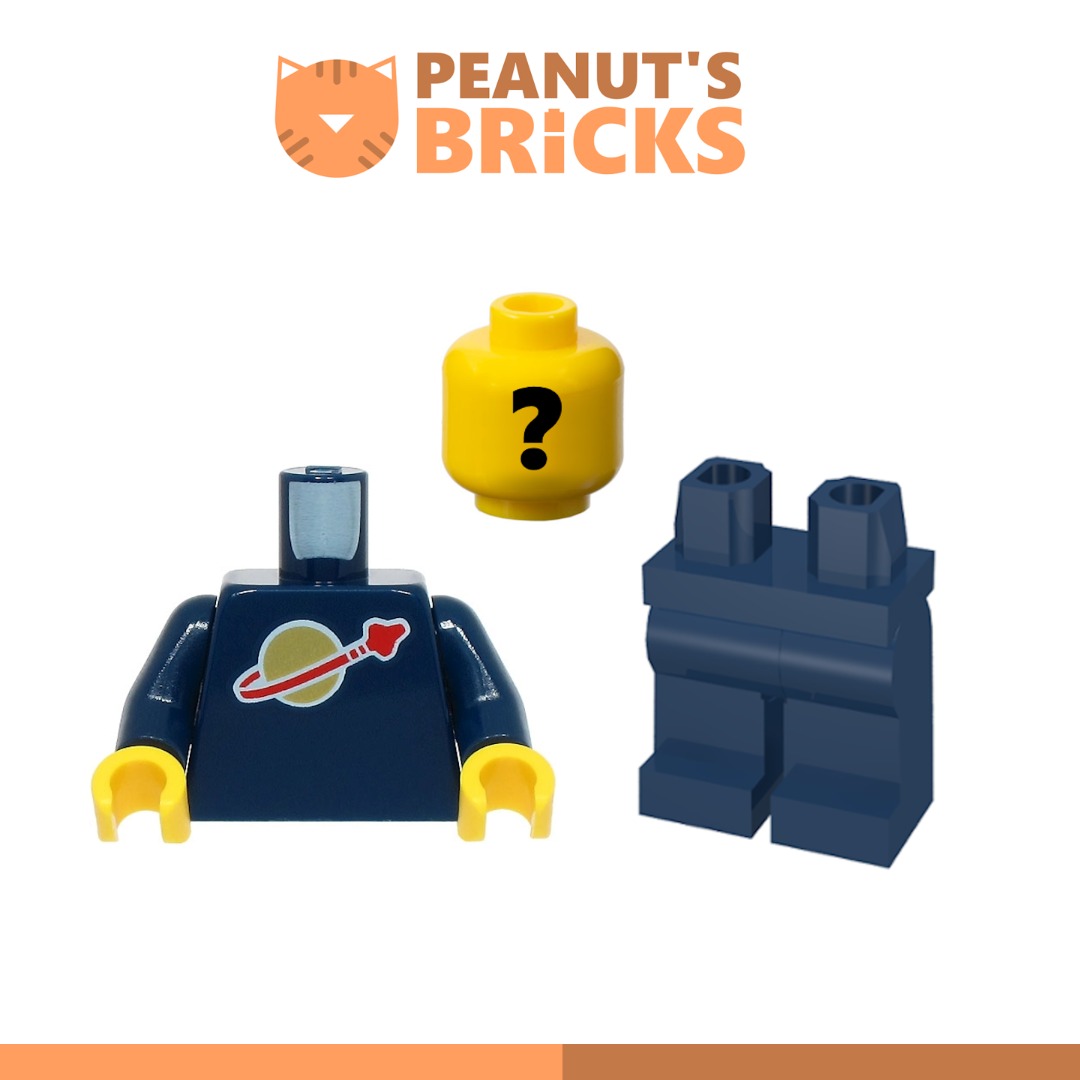 BAM Lego Minifigure Blue Spaceman Dark Blue Torso + Dark Blue Legs ...
