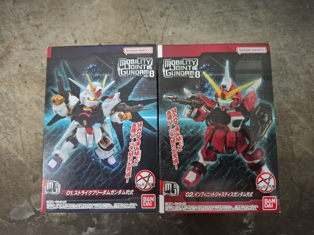 Mobility Joint Gundam Vol.8 ( MJG 08 ) box 01+02 MIGHTY STRIKE FREEDOM + INFINITE JUSTICE MK2 ...