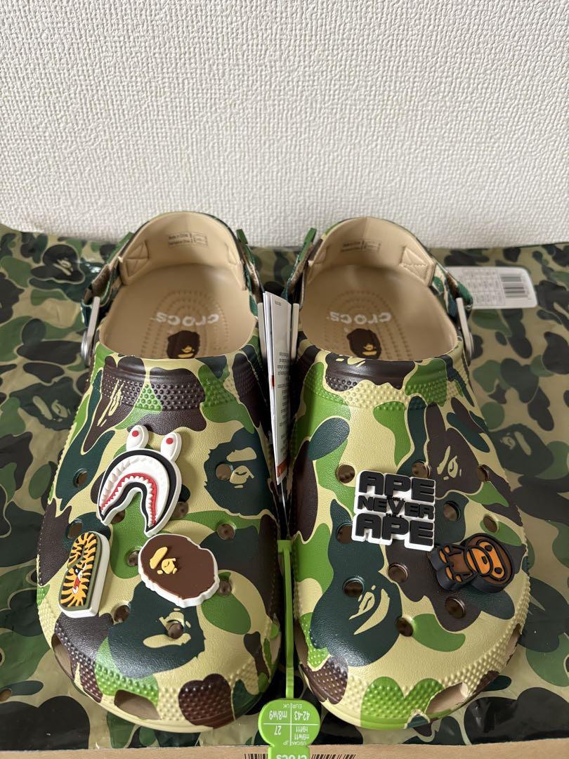 Bape X Crocs Camo, Men's Fashion, Footwear, Flipflops and Slides on ...