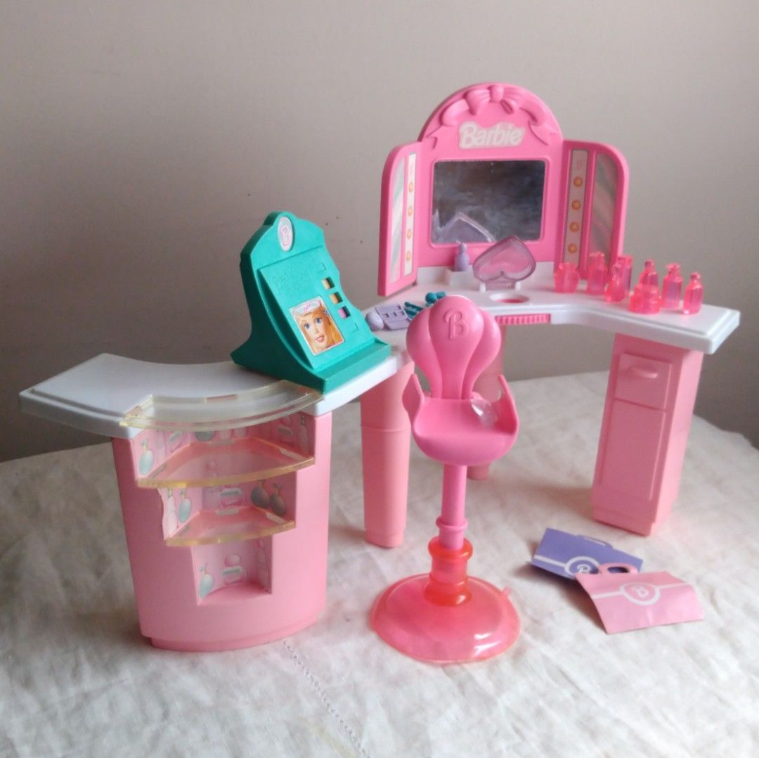 Barbie doll size vanity counter set mini display collection collectible ...