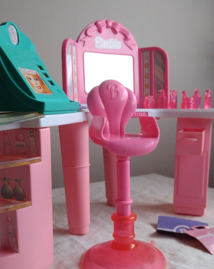 Barbie doll size vanity counter set mini display collection collectible ...