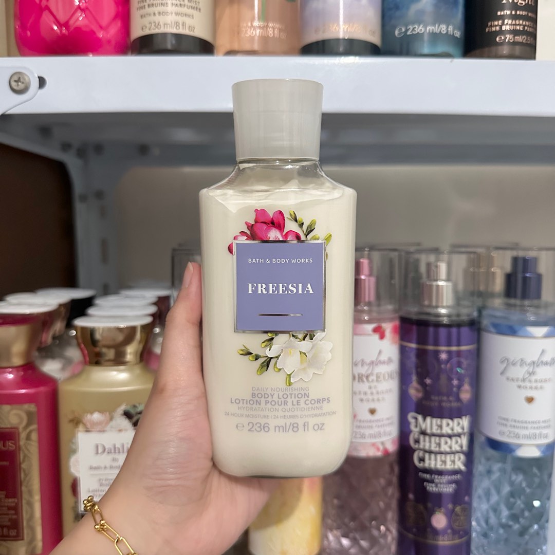 BATH & BODY WORKS BODY LOTION FREESIA, Beauty & Personal Care, Bath ...