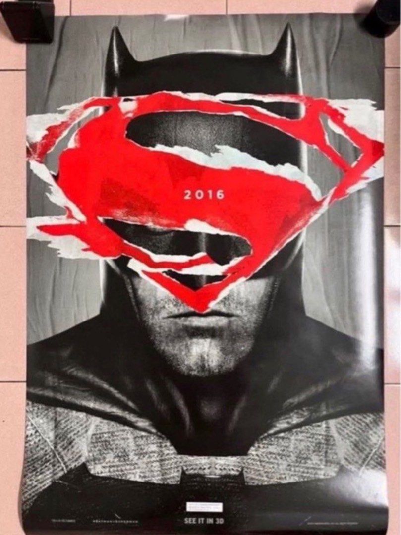 BATMAN V SUPERMAN (BVS) MOVIE OFFICIAL THEATRICAL ONE-SHEET POSTER ...