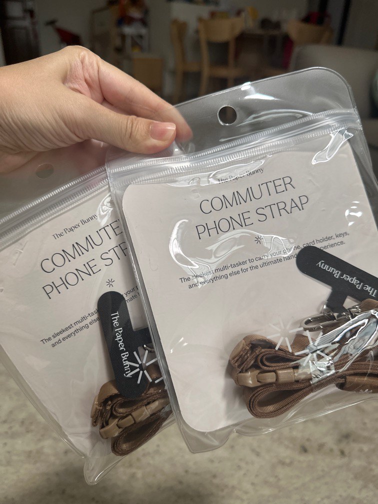 BNWT The Paper Bunny Commuter Phone Strap (Latte), Mobile Phones ...