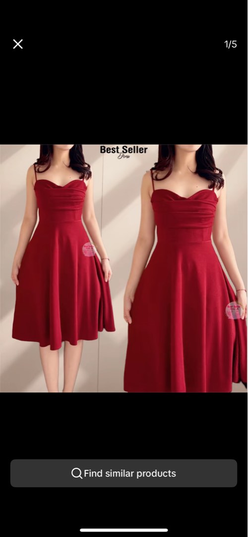 BSD RED DRESS, Women's Fashion, Dresses & Sets, Dresses on Carousell