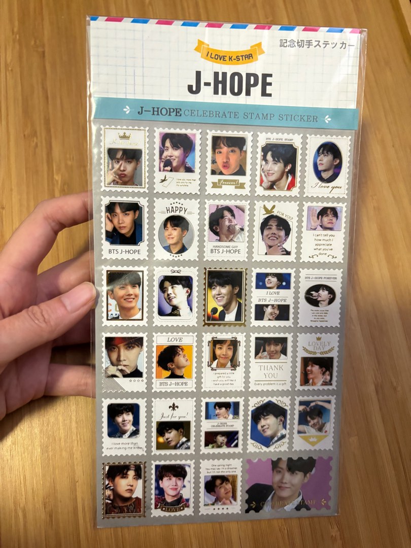 BTS J-Hope Stamp Sticker Set, Hobbies & Toys, Memorabilia ...