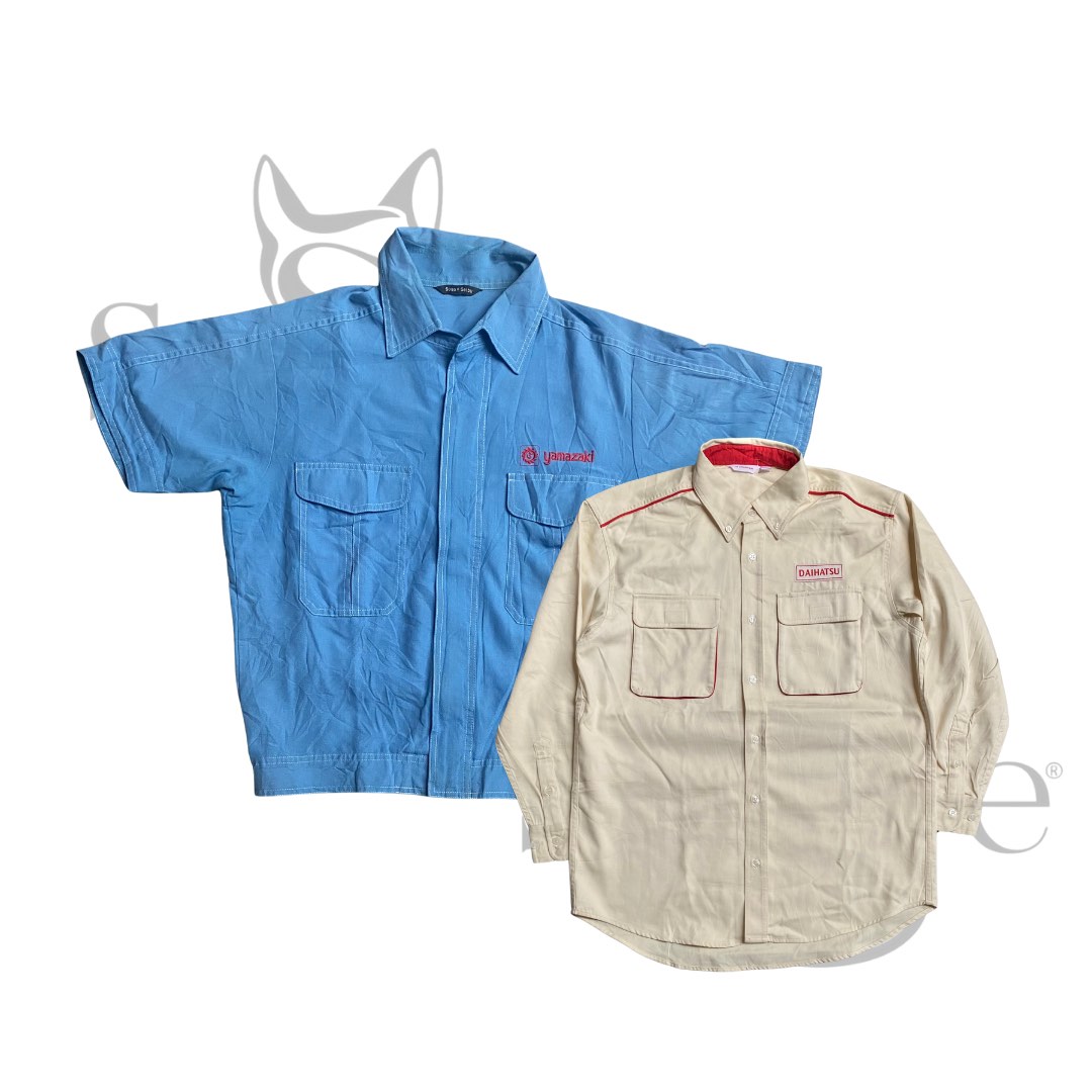 Bundling beli 1 dapat dua, Shortsleeve Fullzip, Kemeja pendek full zip ...