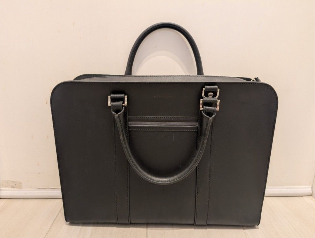 Carl Friedrik Palissy Briefcase (Black Leather), Men's Fashion, Bags ...