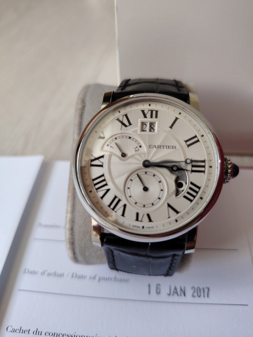 Cartier Men's Rotonde de Cartier Large Date Retrograde Second Time Zone ...