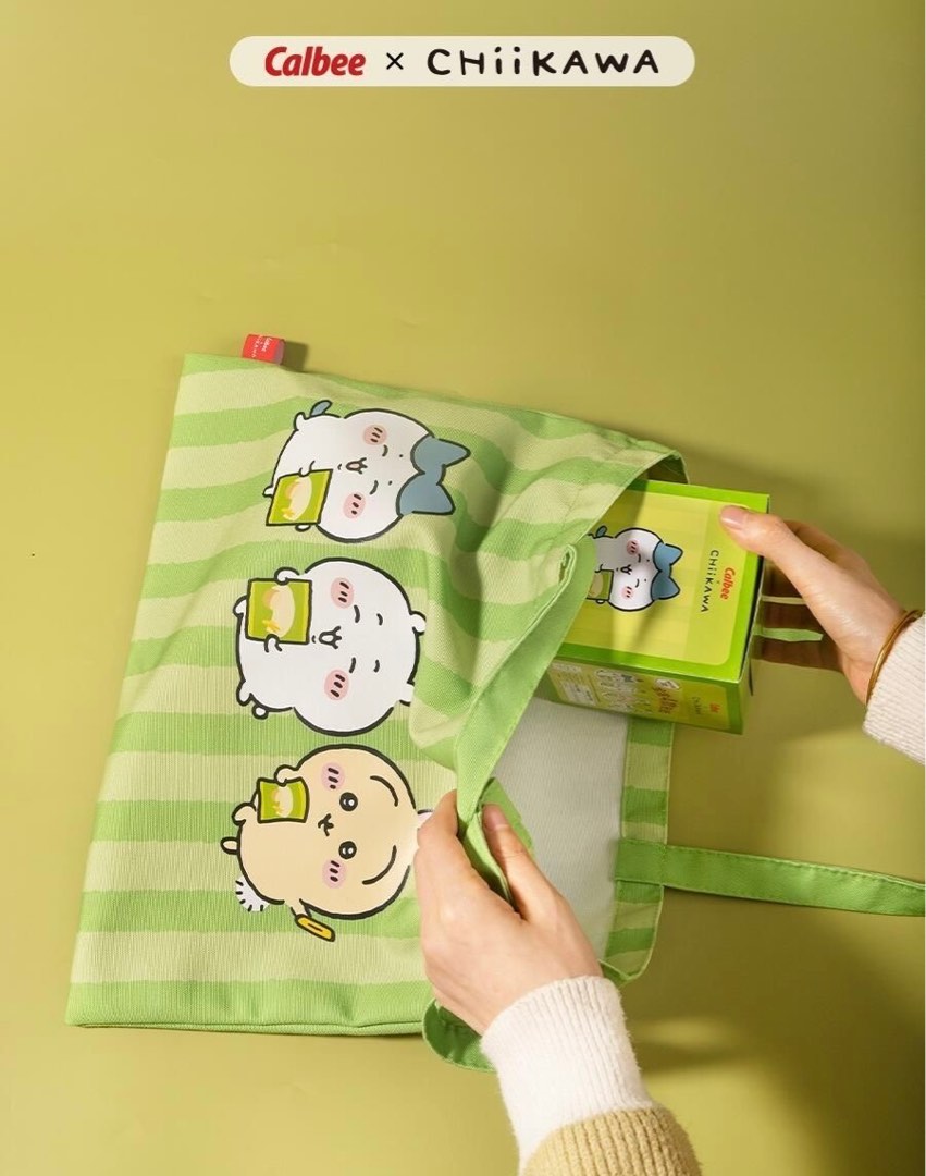全新chiikawa calbee官方聯程tote bag帆布袋一個, 女裝, 手袋及銀包, Tote Bags - Carousell