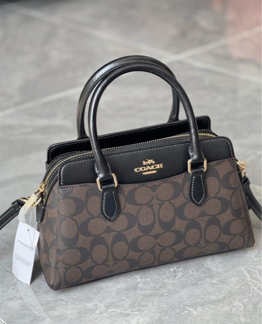 Coach Darcie carryall in signature bag, Luxury, Bags & Wallets on Carousell