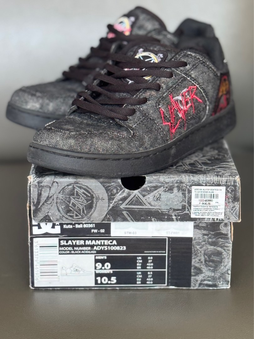 DC Shoes x Slayer Manteca, Luxury, Sneakers & Footwear on Carousell