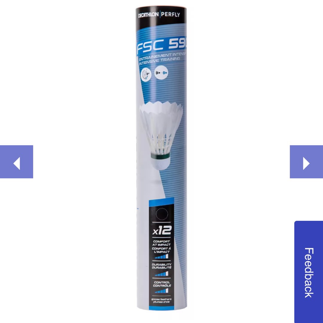 Decathlon PERFLY Badminton Feather Shuttlecock, Sports Equipment ...