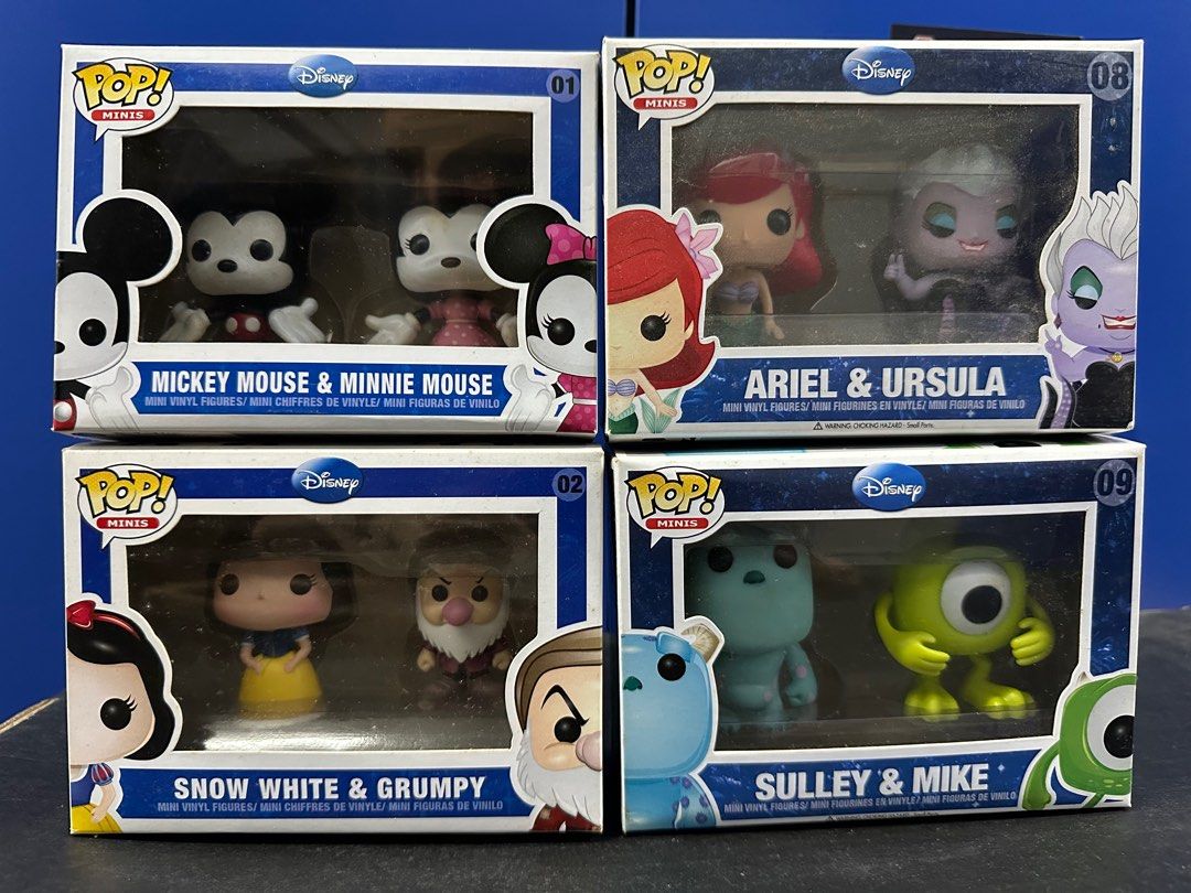 Disney Funko Minis Rare Vaulted! (Mickey & Minnie, Ariel & Ursula, Snow ...