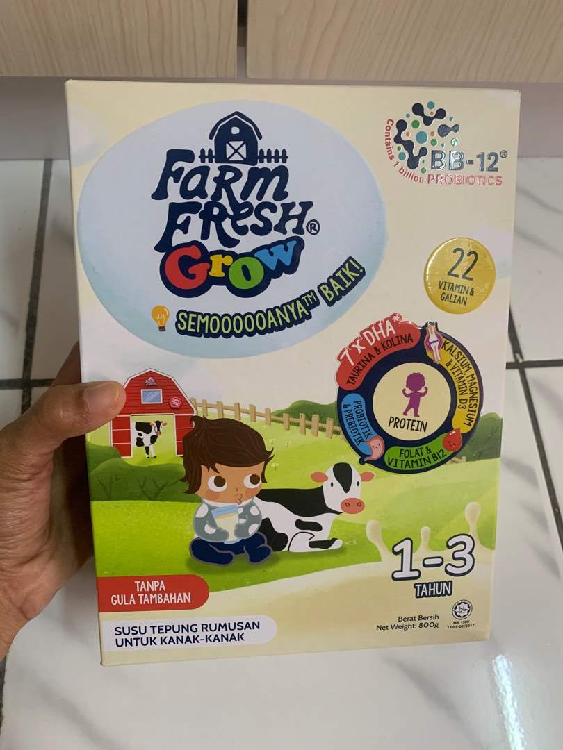 Farm Fresh Grow formula milk 1-3 years 800g, Babies & Kids, Nursing ...