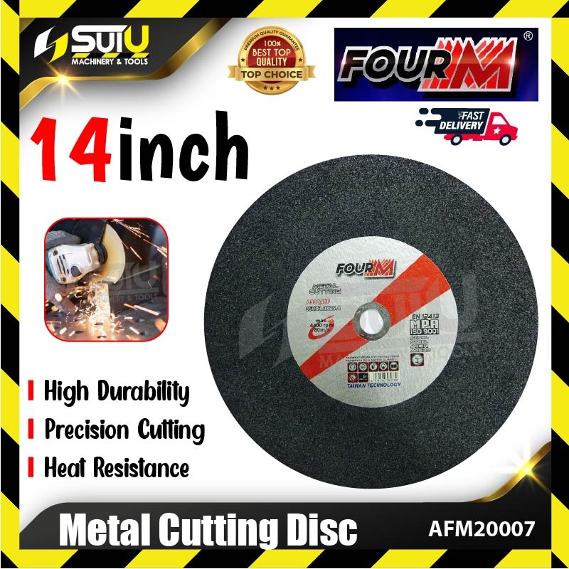 FOUR M AFM20007 14" Metal Cutting Disc (350 x 3 x 25.4mm), Furniture ...