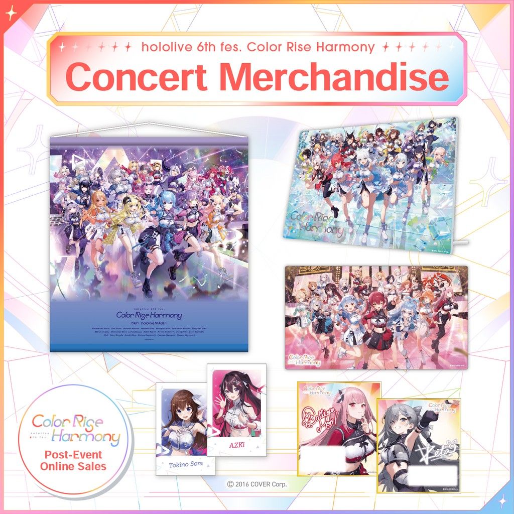 [Hololive] 6th Fes. Color Rise Harmony Merch (Pre-Order) Suisei Fubuki ...