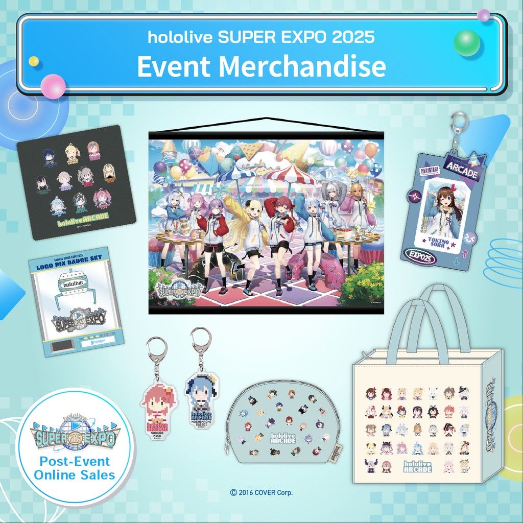 [Hololive] Superexpo 2025 Merch (Pre-Order) Suisei Fubuki Fuwamoco Marine Towa Bae, Hobbies ...