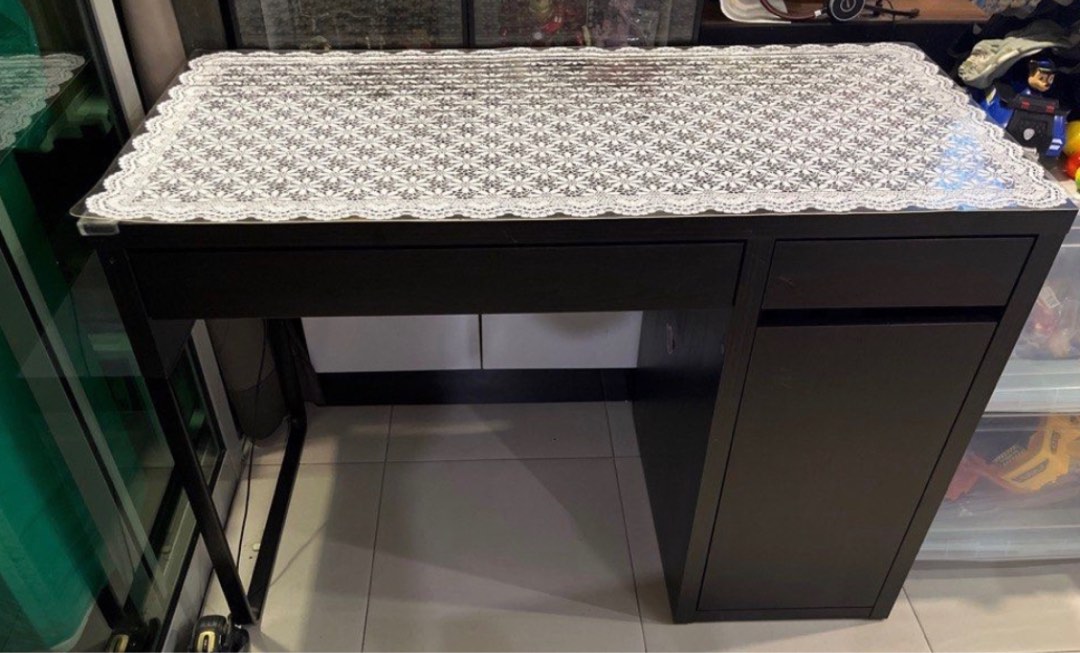 Ikea Black Study Table, Furniture & Home Living, Furniture, Other Home ...