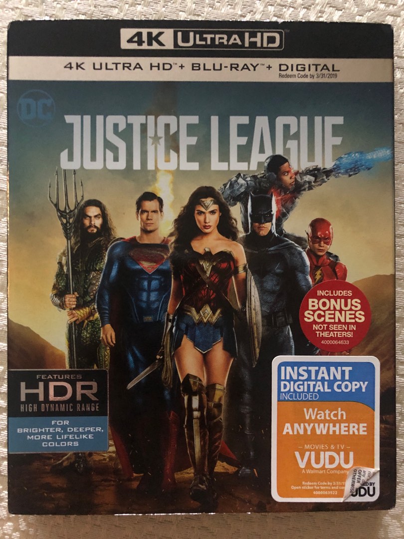 JUSTICE LEAGUE 4K UHD BLU RAY BLURAY WITH SLIP CASING, Hobbies & Toys, Music & Media, CDs & DVDs ...