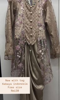 KEBAYA LACE INDONESIA, Women's Fashion, Muslimah Fashion, Baju Kurung ...