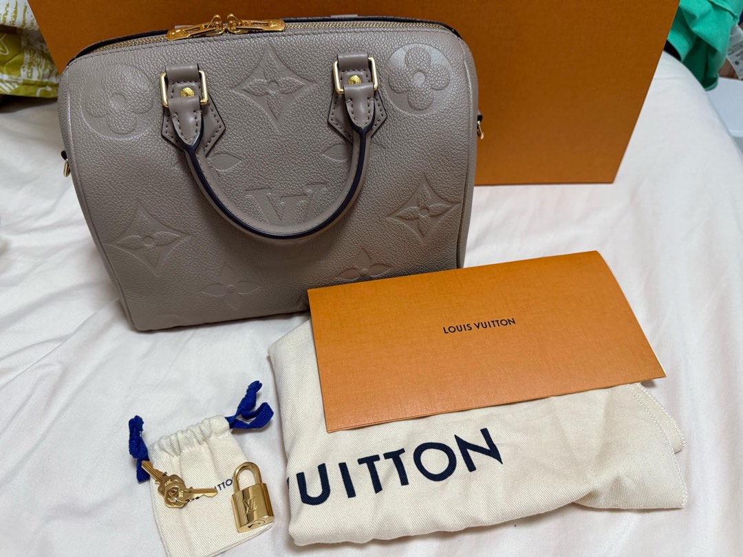 Louis Vuitton Speedy 25 Turtle Dove, Luxury, Bags & Wallets on Carousell