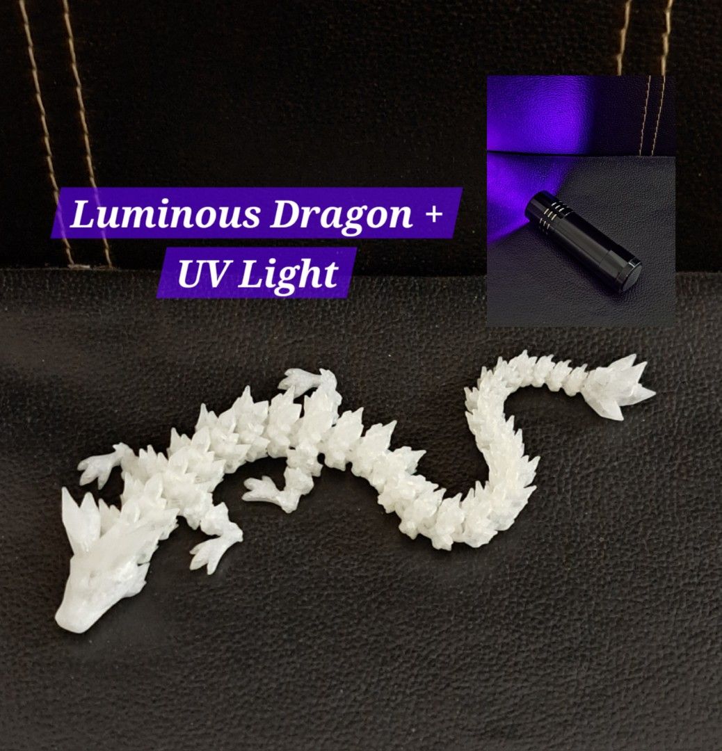 Luminous Dragon + UV Torch Light - Glow in the Dark - Car Decoration ...