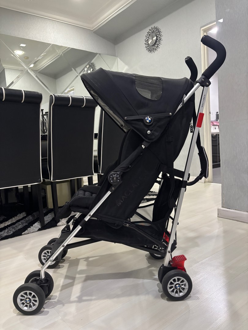 Maclaren BMW Buggy Stroller (Black), Babies & Kids, Going Out ...