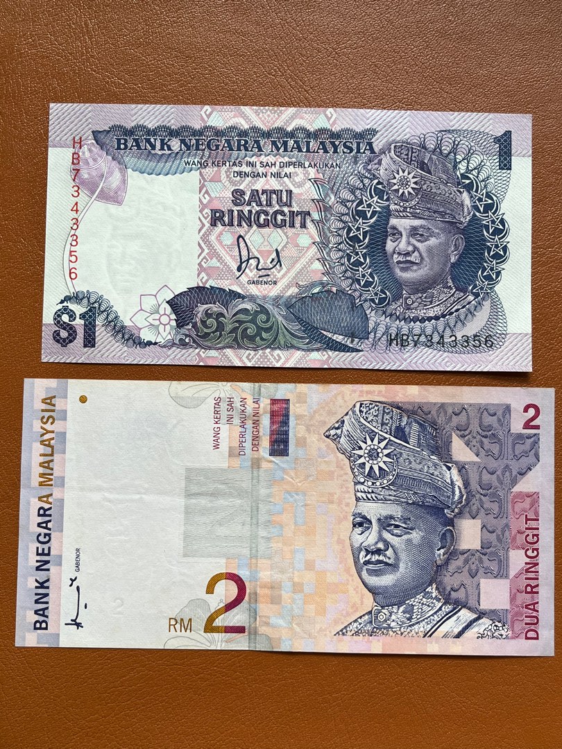 Malaysia One & Two Ringgit Banknote -2 pcs, Hobbies & Toys, Memorabilia ...