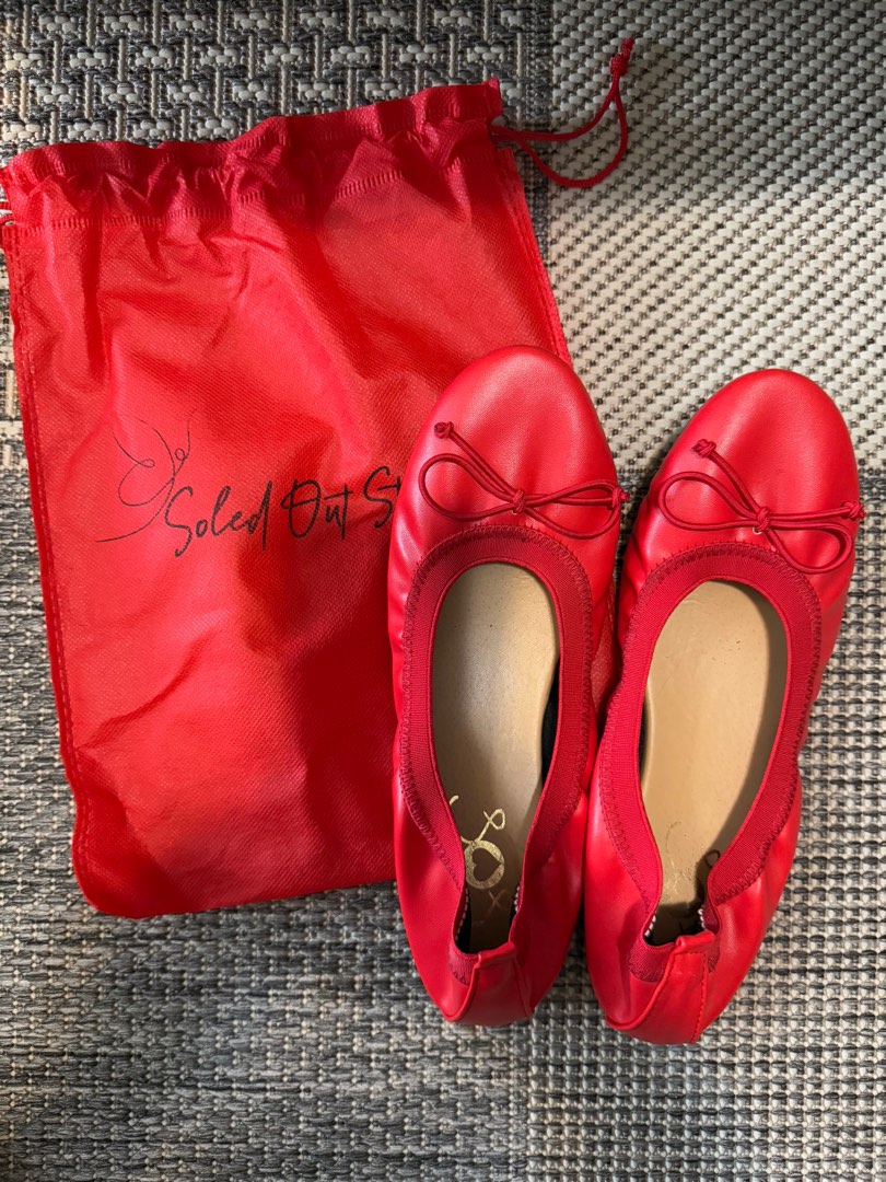 Marikina Made Red Bow Ballet Flats, Women's Fashion, Footwear, Flats ...