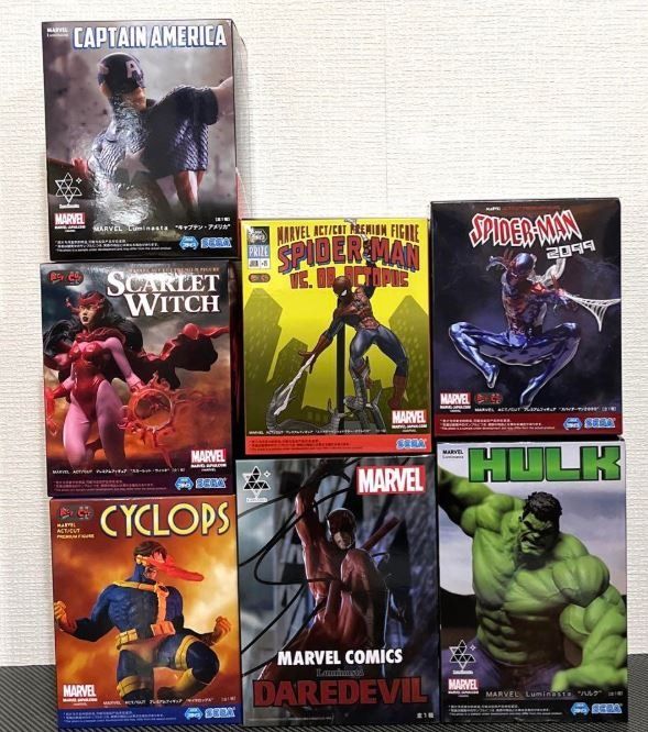 MARVEL ACT CUT Premium Figure Captain America Spider Man 2099 Spider Man vs Dr Octopus Cyclops ...