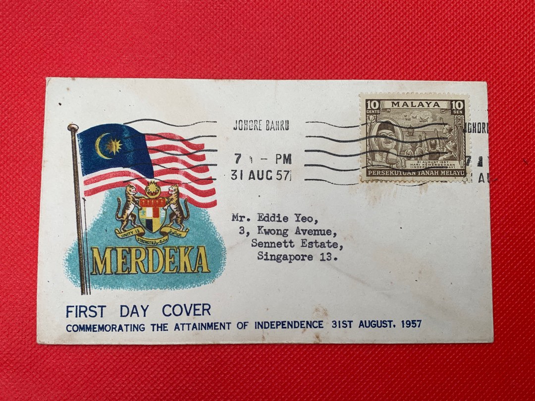 Merdeka 1957 FDC Johore Bahru, Hobbies & Toys, Collectibles ...