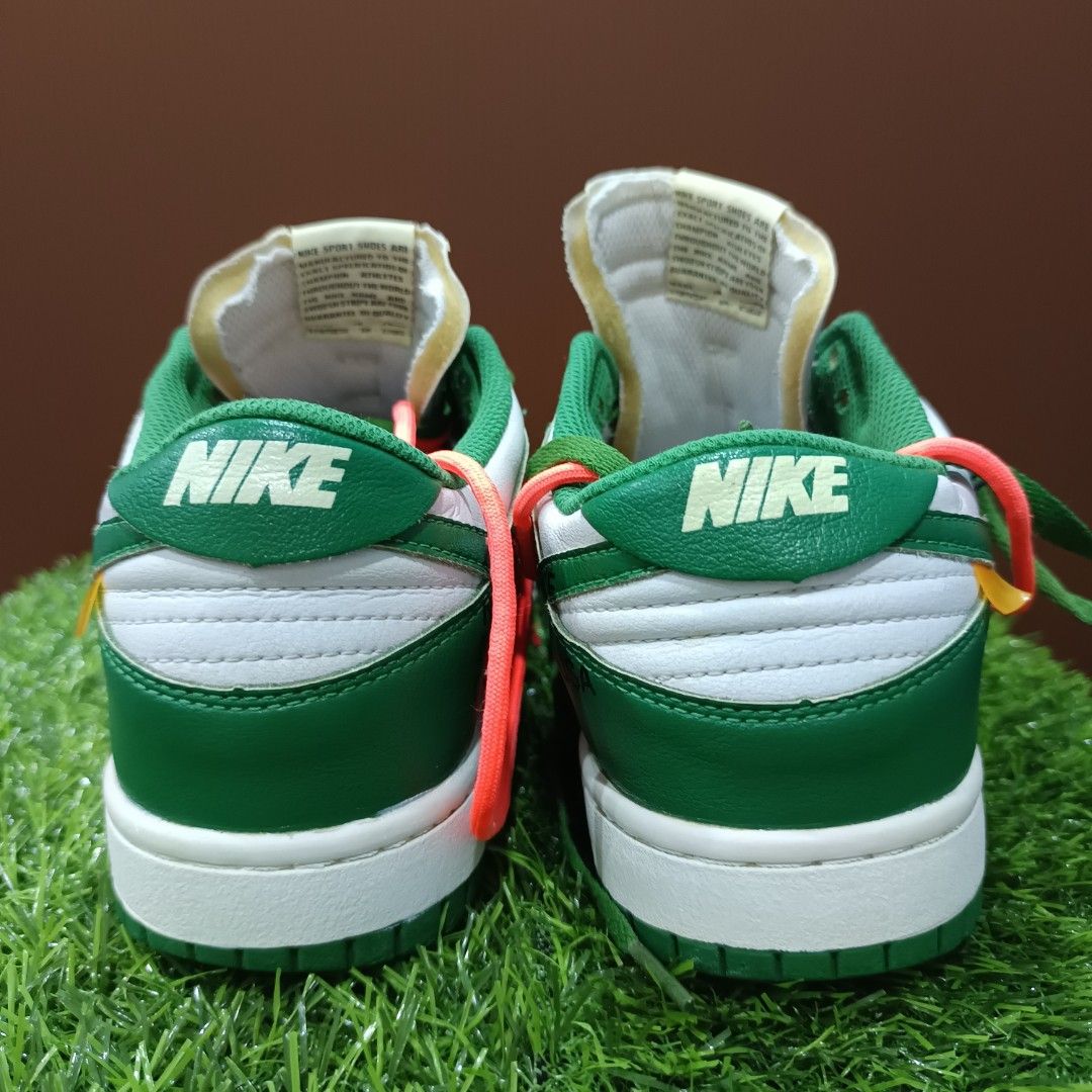 NIKE Kasut Bundle Dunk Low x OFF-White Pine Green UK7, Men's Fashion ...