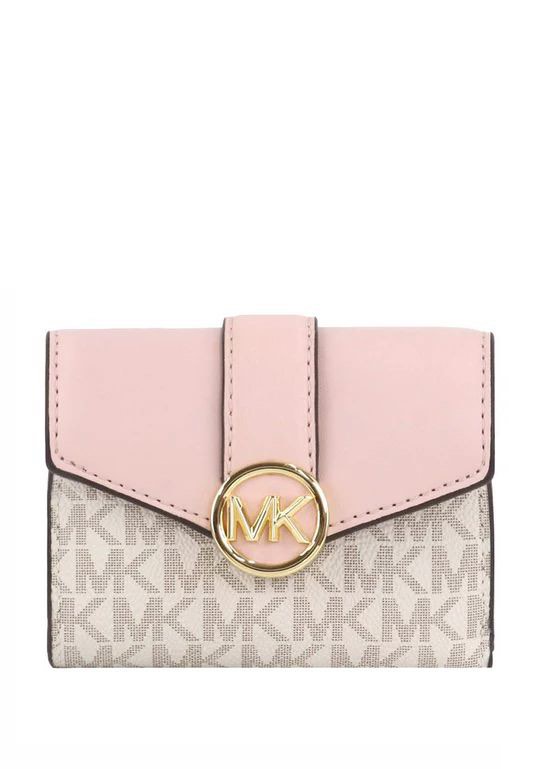 Original MK Carmen Small Wallet in Signature Pink, Luxury, Bags ...