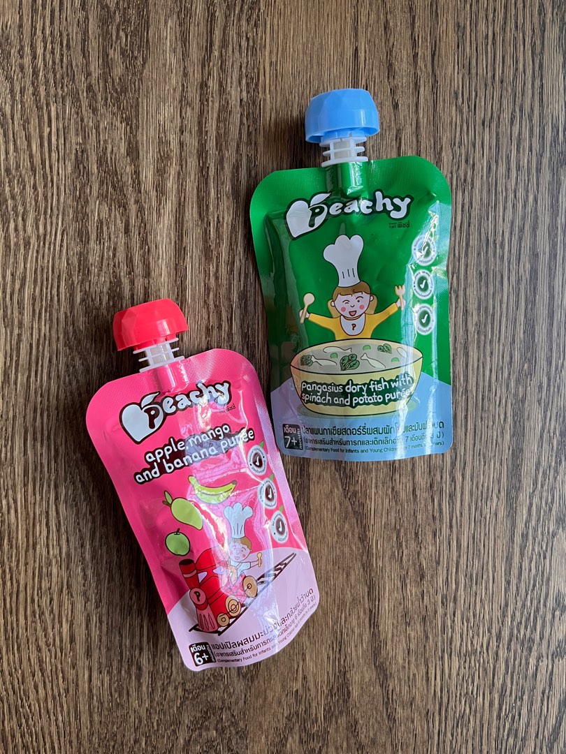 Peachy Puree Pouches, Babies & Kids, Nursing & Feeding, Weaning ...