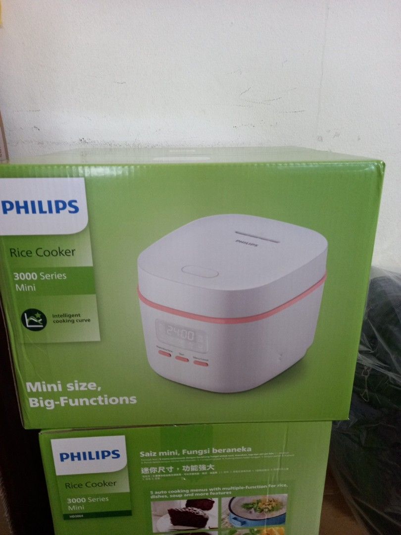 Philips Rice Cooker Mini 0.54L, 3 cups, 2 years local warranty, Brand New seal in box, TV & Home ...