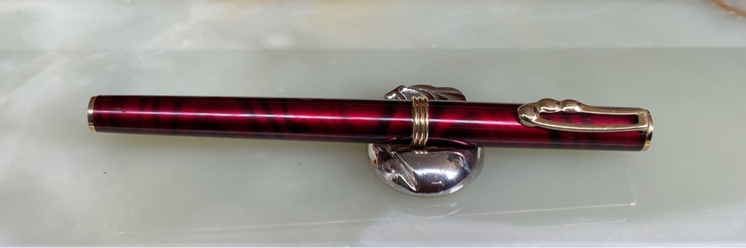 Platinum Belage fountain pen 14K gold nib made in Japan , Red & black ...