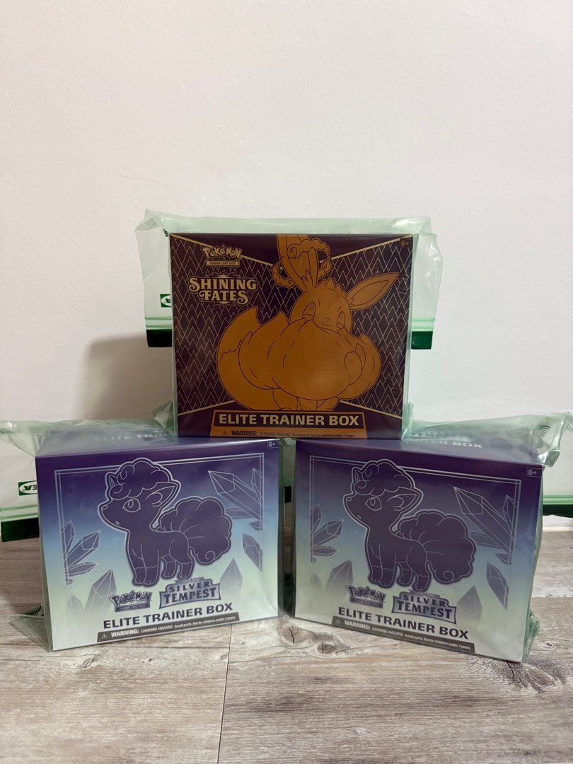 Pokemon TCG ETB [Silver tempest] [Shinning Fates] Elite Trainer box ...