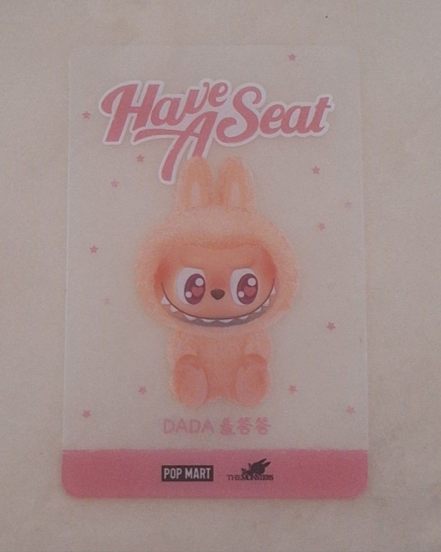 Popmart labubu have a seat dada, Hobbies & Toys, Toys & Games on Carousell