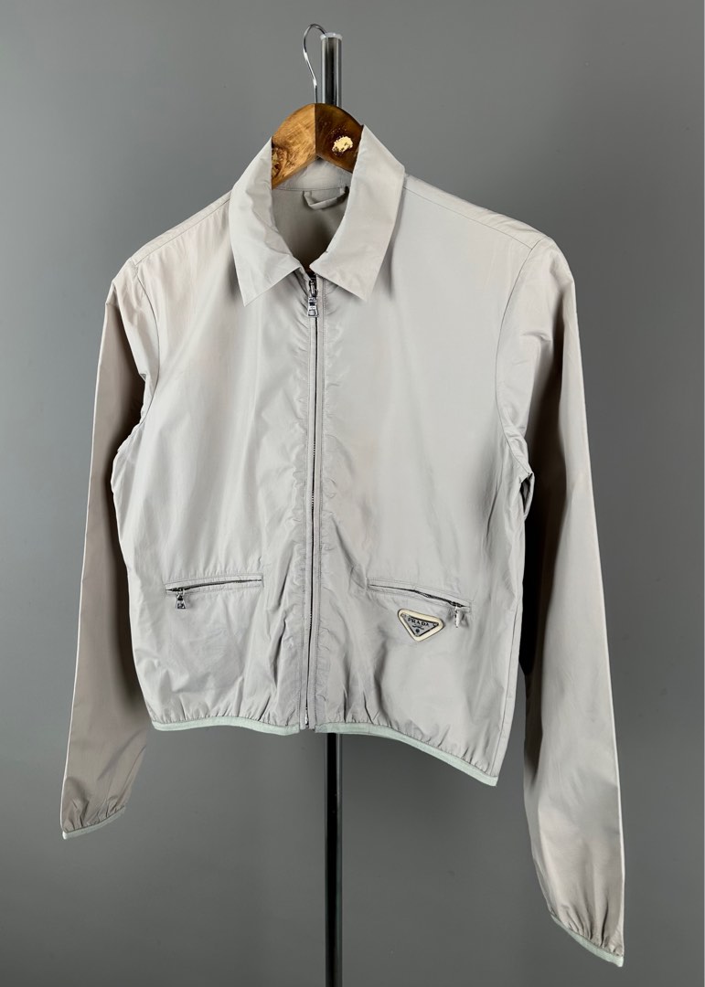 Prada - Prada Sports 2013 - Cropped Zip-up Nylon Emblem Logo Jacket ...