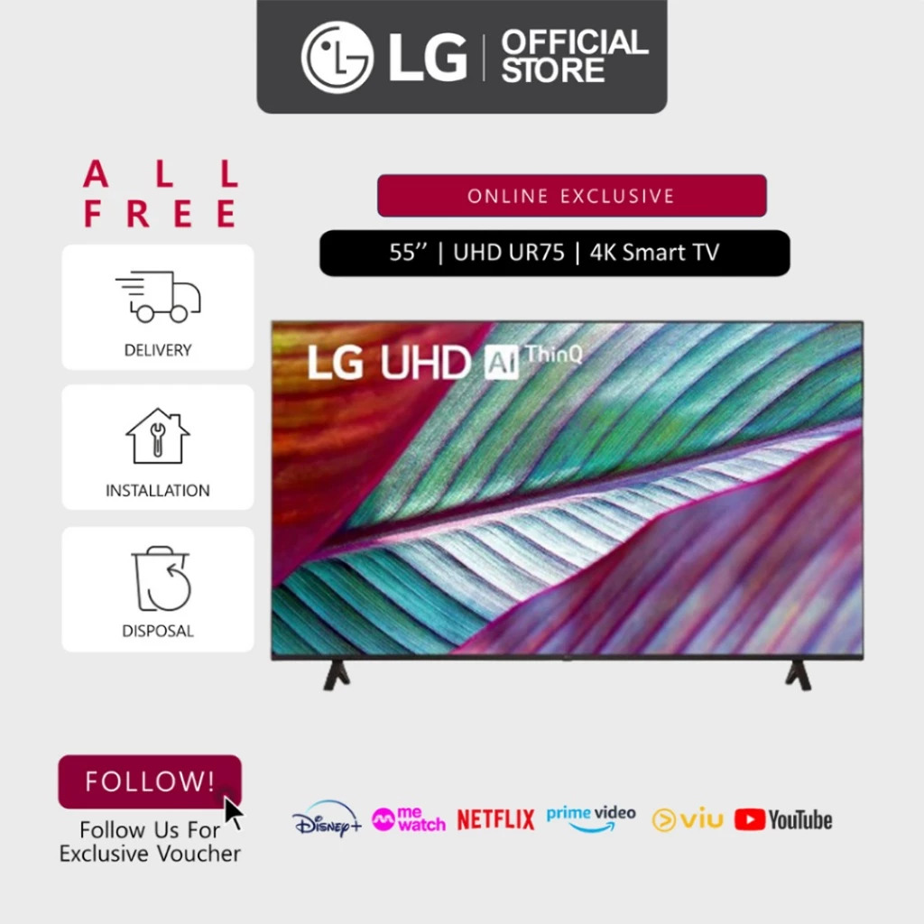[Pre-order] [Online Exclusive] LG UHD TV 55UR7550PSC 55" 4K Smart TV ...