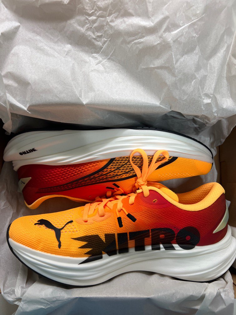 Puma Deviate Nitro 3 Sunset Orange US9.5, Women's Fashion, Footwear ...