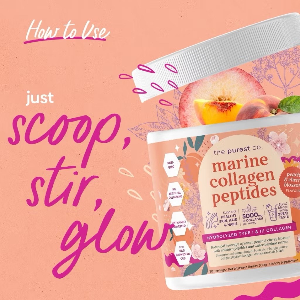 Purest co marine collagen peptide (hair, skin & nail vitality), 100% ...