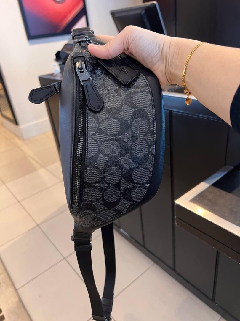 ‼️READY STOCK‼️ Coach Warren Mini Belt Bag in Signature Canvas, Luxury ...