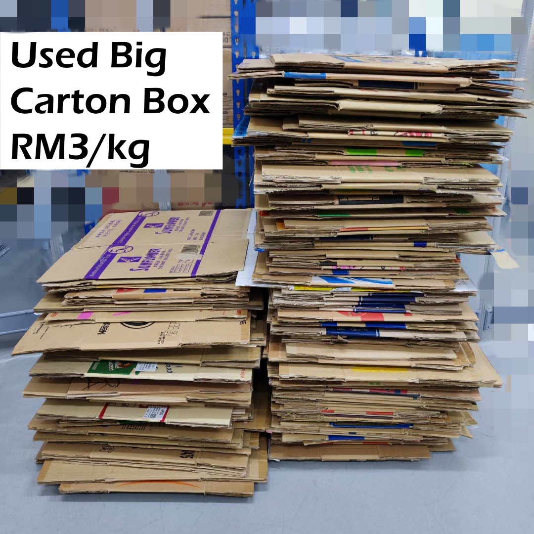(RM3/kg) Used Big Carton Box Packing Box Moving Box Second Hand Carton ...