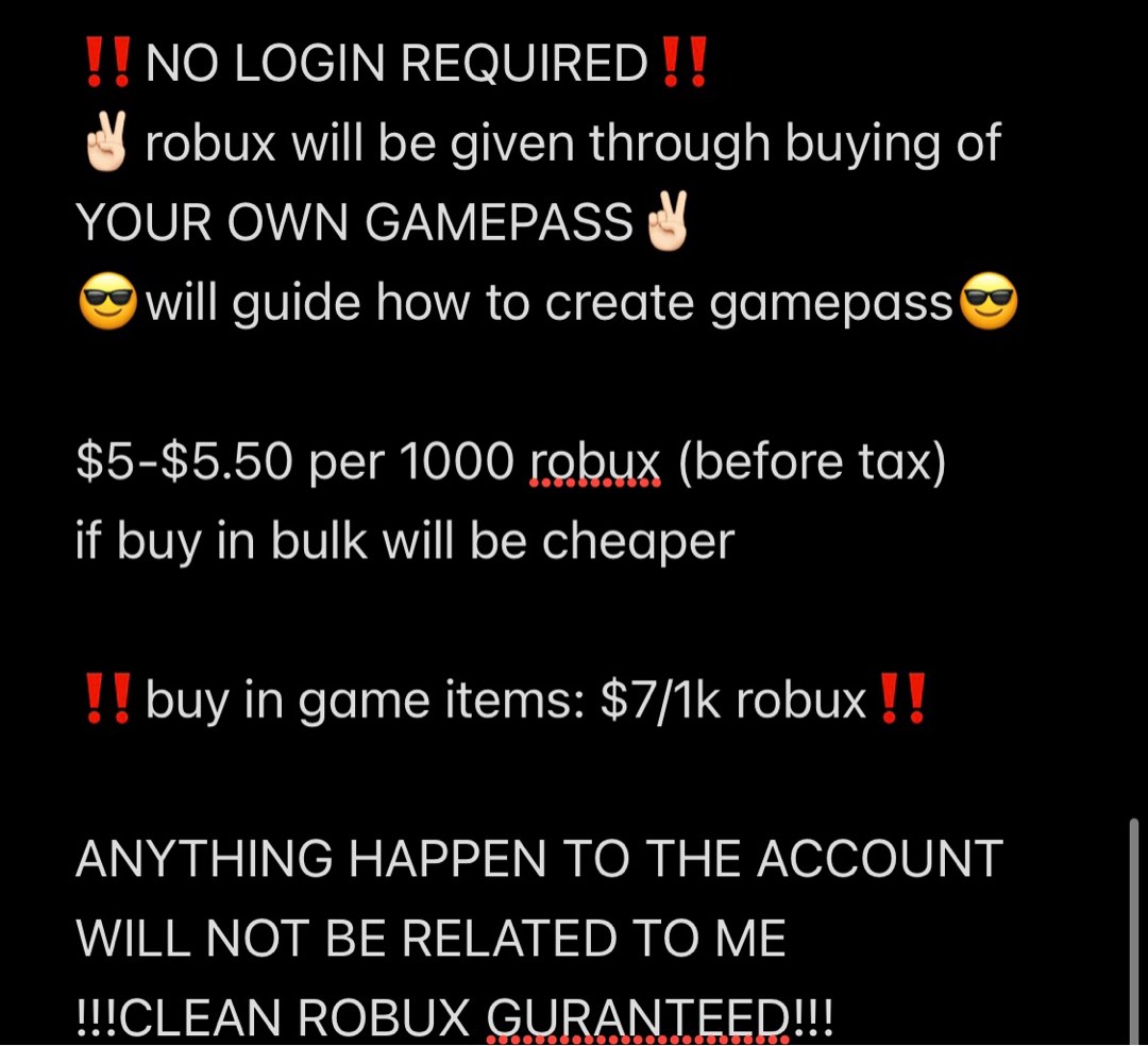 roblox cheapest clean robux, Video Gaming, Gaming Accessories, In-Game ...