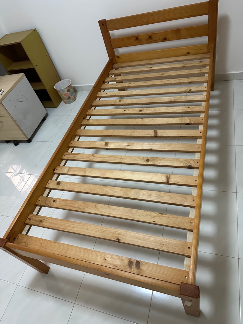 Seahorse wooden bed frame, Furniture & Home Living, Furniture, Bed ...